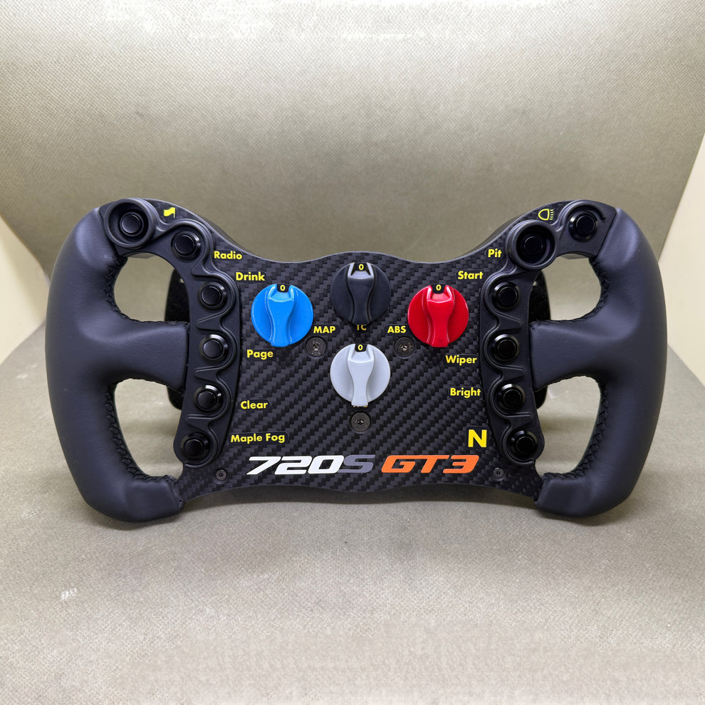720S Sim Racing GT Wheel | 12 Buttons, Carbon Fiber & Alcantara Grip ...
